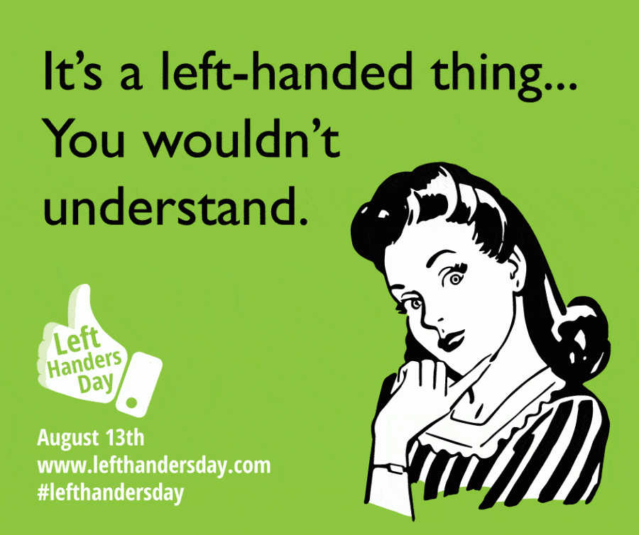 Left Handers Day graphics to share on social media